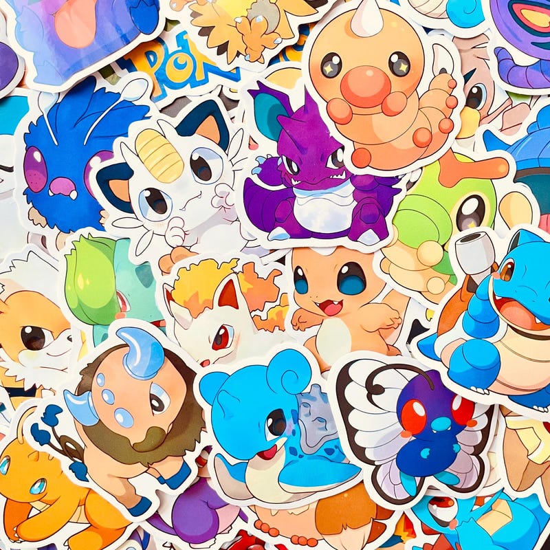 Custom Pokemons Stickers - Etsy