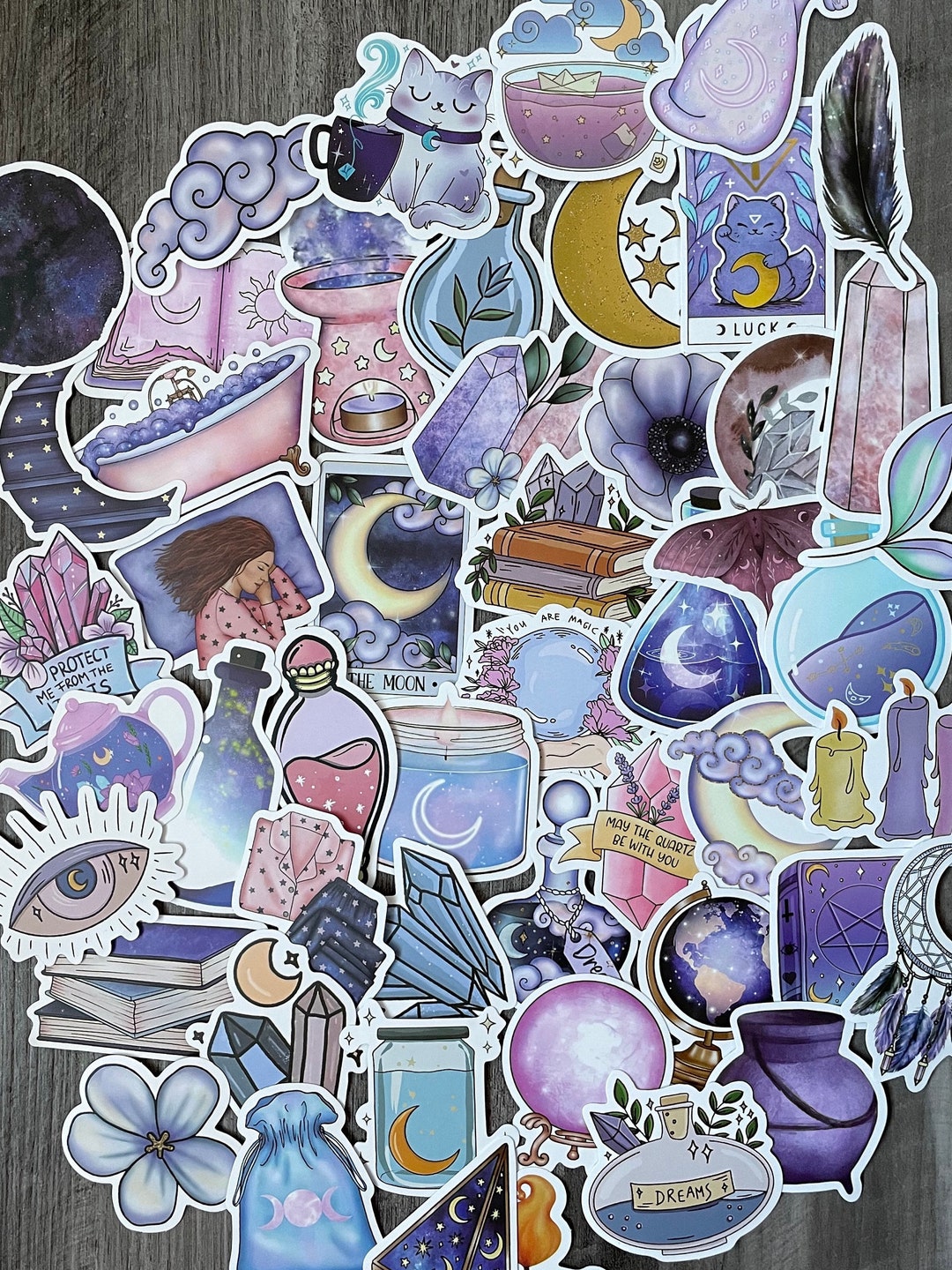 Witchy Aesthetic Stickers, Magical Vibes, Junk Journal, Laptop Decals ...