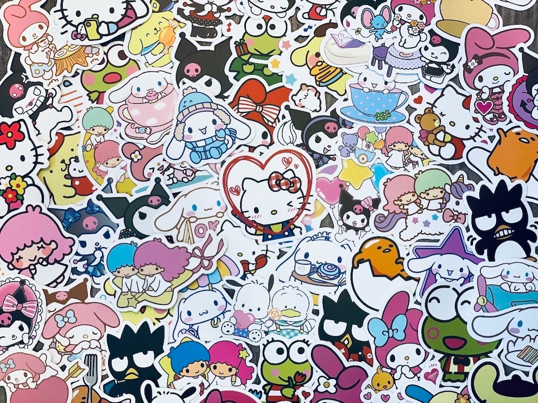 10-40 Pack of Cute Kawaii Stickers, Sanrio Inspired, Hello Kitty and ...