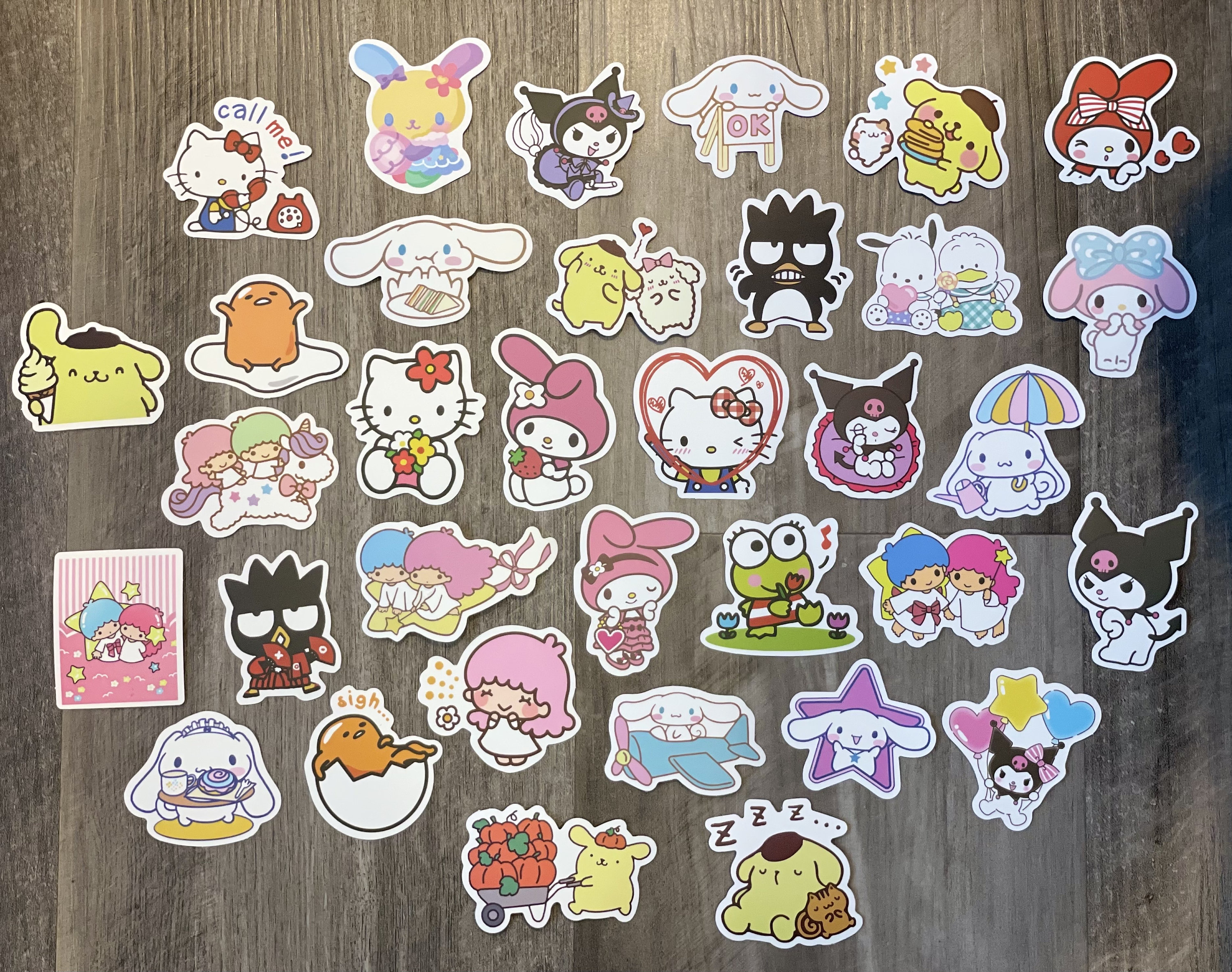 10-40 Pack of Cute Kawaii Stickers, Sanrio Inspired, Hello Kitty and ...