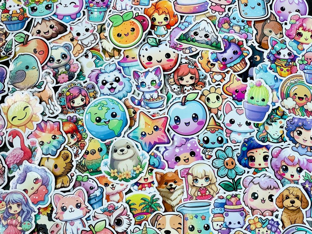 10-40 Pack of Cute Kawaii Stickers for Phone, Laptop, Kindle, Water ...