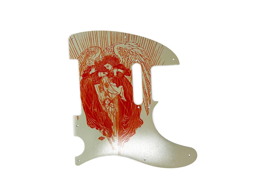 Custom Aluminum Telecaster Pickguard | "angel Iconography" Uv-printed ...