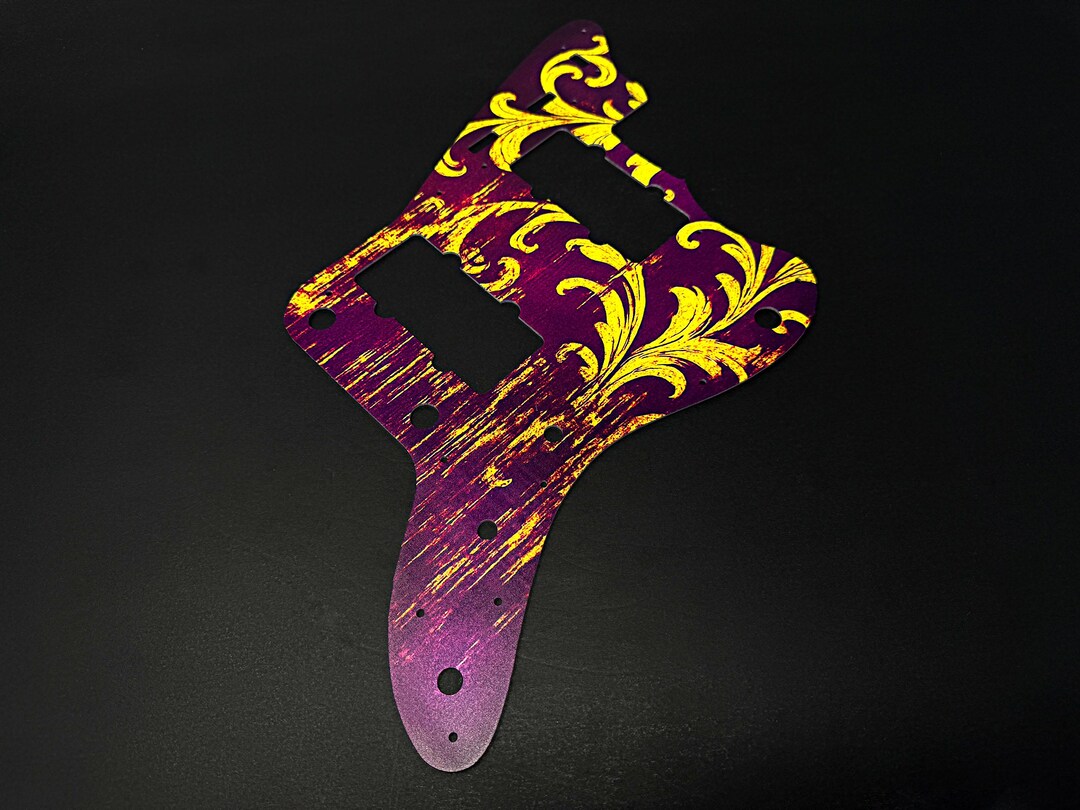 Custom Aluminum Fender Jazzmaster Pickguard W/ "faded Floral" UV Print ...