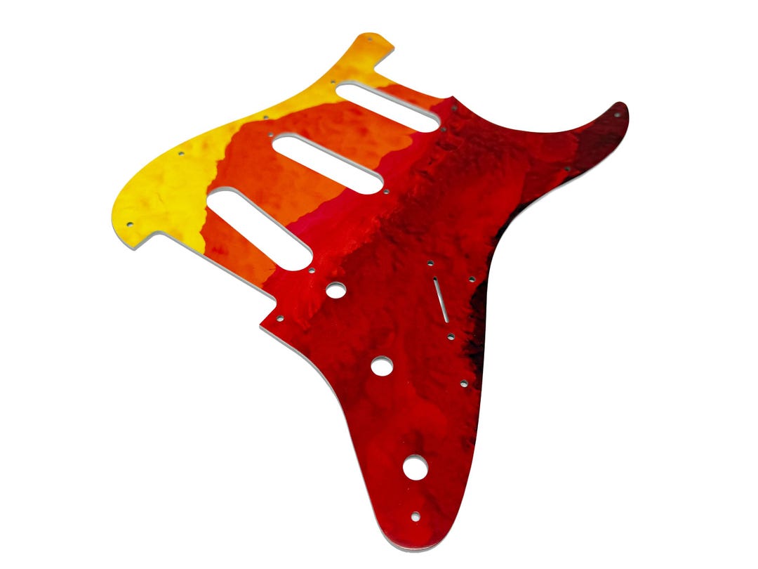 Sunburst Summit Stratocaster Pickguard: UV Print on Metal - Etsy