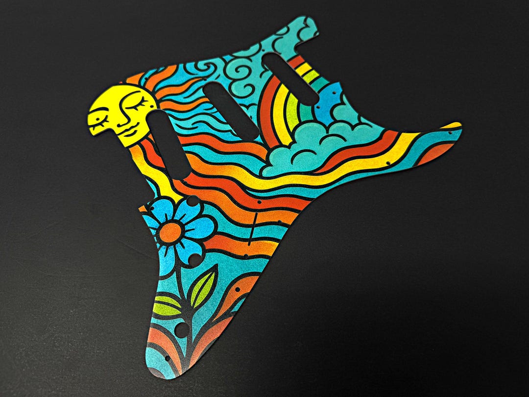 Premium Aluminum Fender Stratocaster Pickguard W/ "psychedelic Dream ...