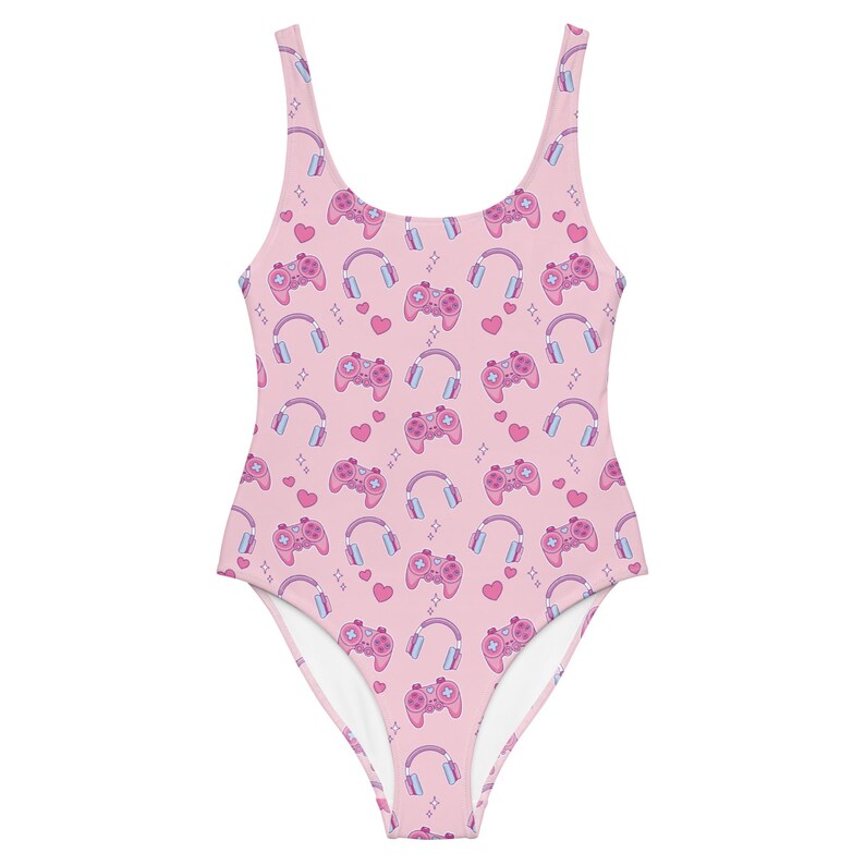 Gamer Girl Kawaii One-piece Swimsuit - Etsy
