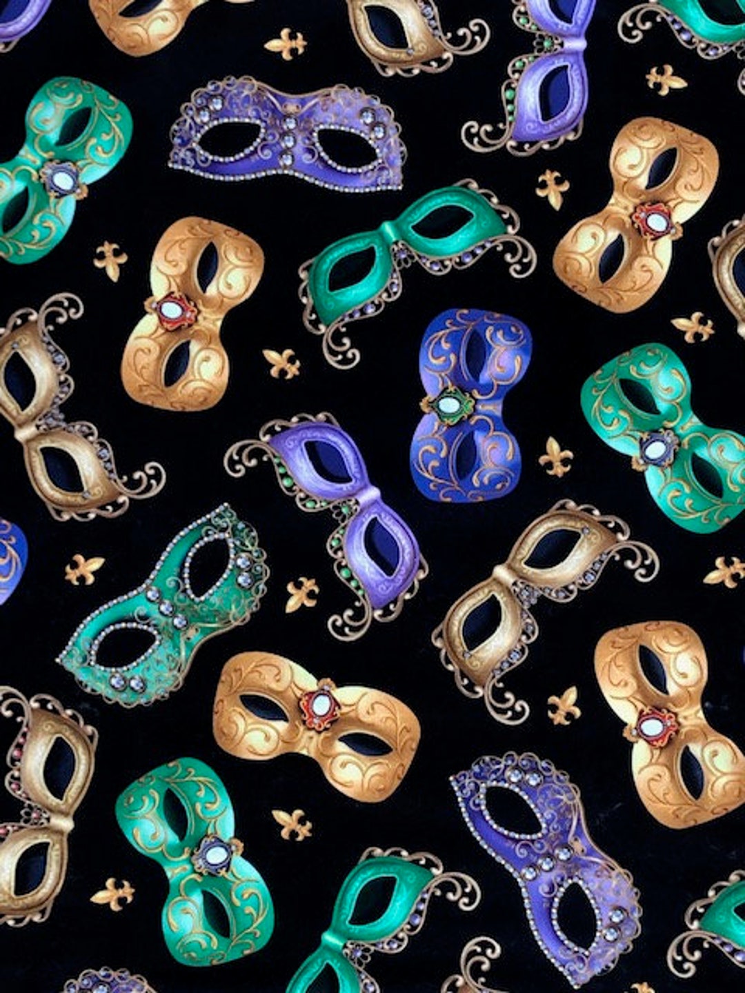 QT Fabrics Mardi Gras Masks - Etsy