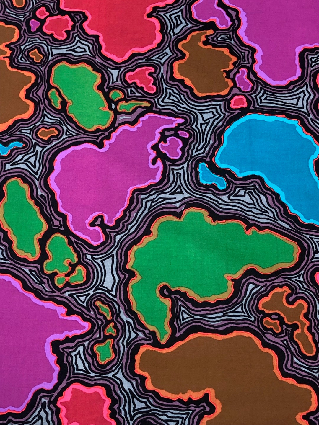 Kaffe Fassett Fabric Map - Etsy