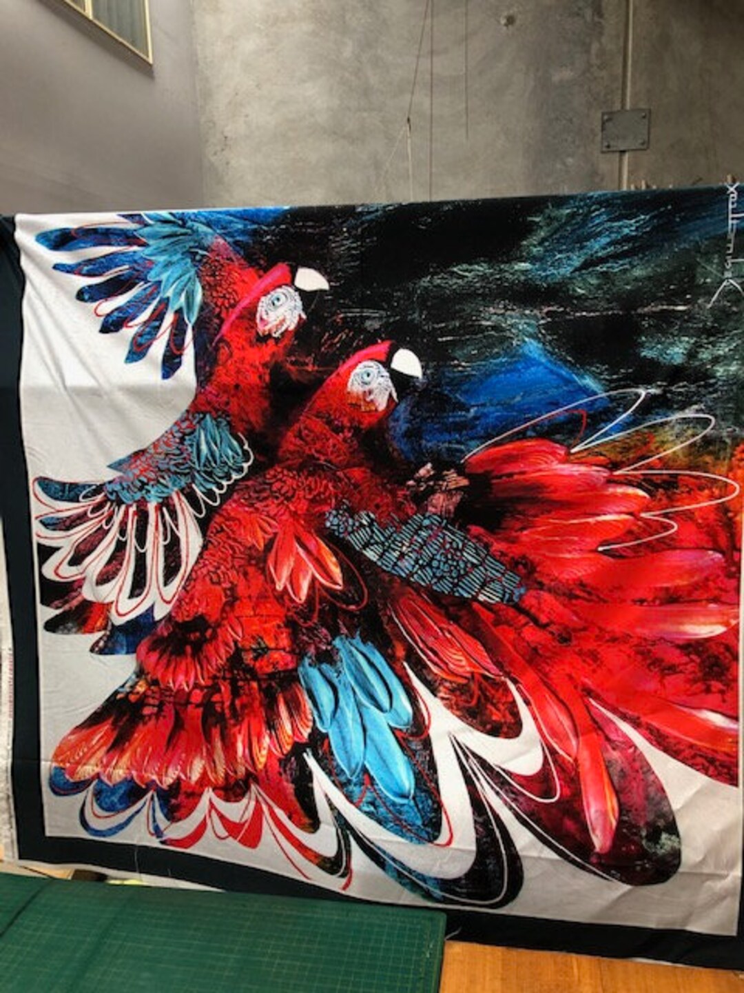 Kennard and Kennard De Gillet Cox Design Fabric Parrot Pandemonium - Etsy