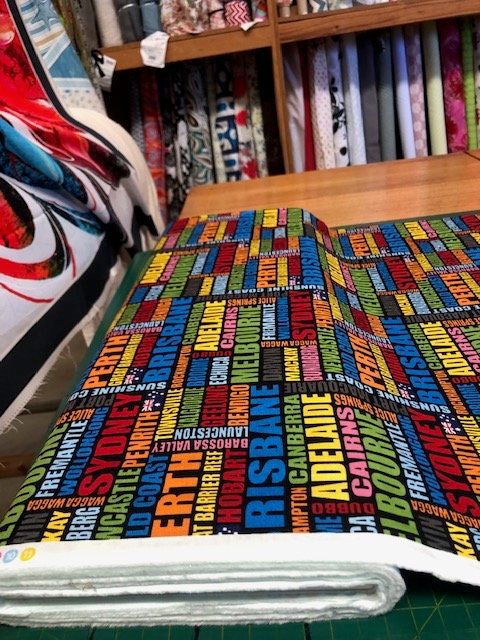 Nutex Design Fabric Cities of Australia - Etsy