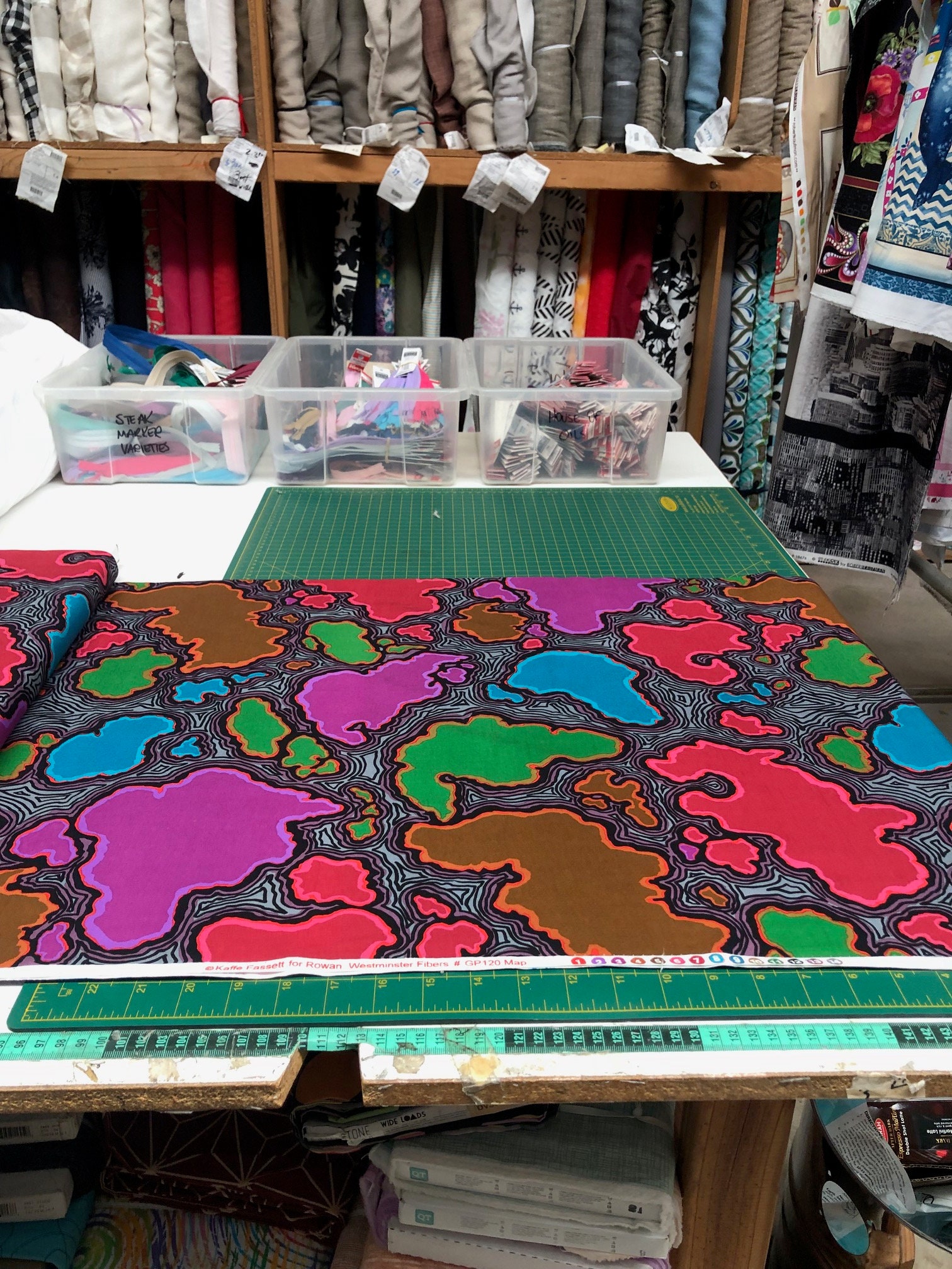 Kaffe Fassett Fabric Map - Etsy