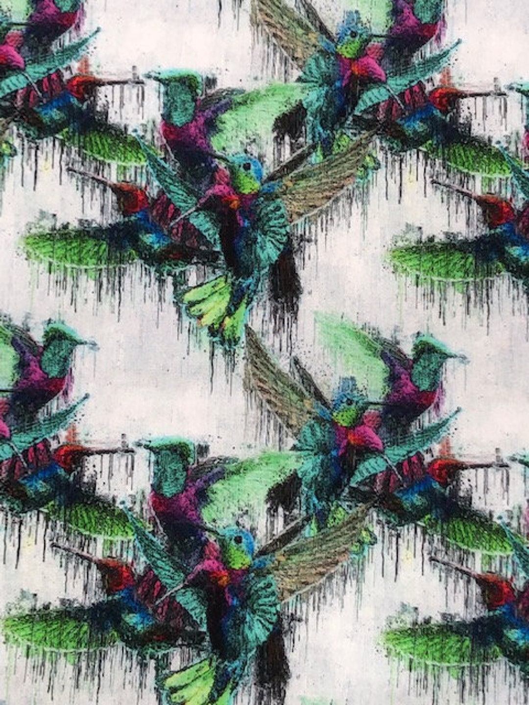 Kennard and Kennard De Gillet Cox Design Fabric Hummingbird Garden - Etsy