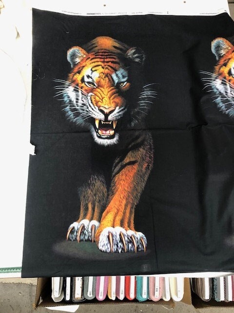 Animal Kingdom Wild Tiger Digital Print Cotton Quilting Fabric Panel - Etsy