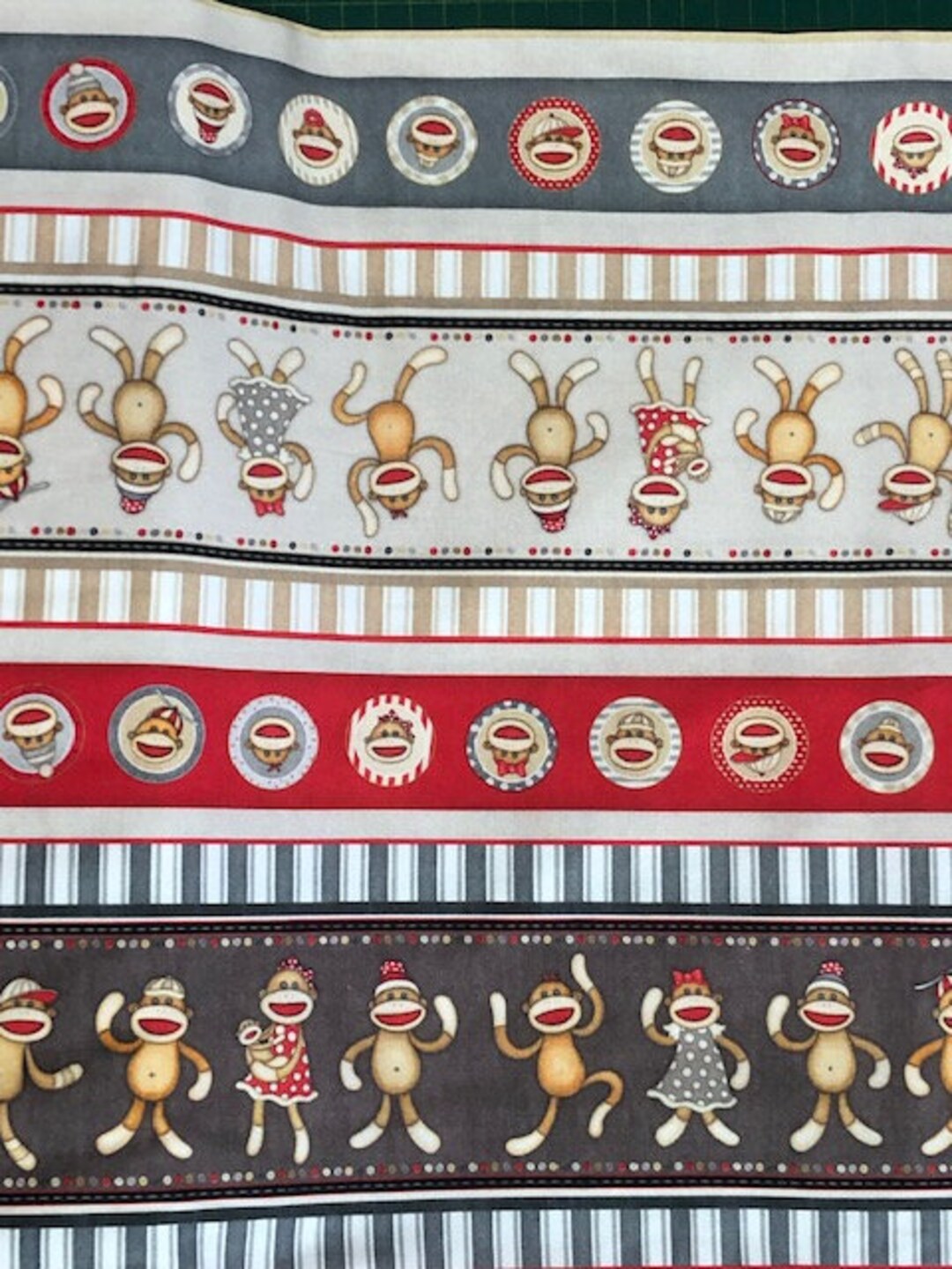 Dan Morris Design Fabric Monkey Biz - Etsy