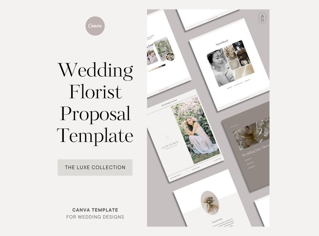 Florist Proposal Template, Wedding Florist Canva Proposal, Wedding ...
