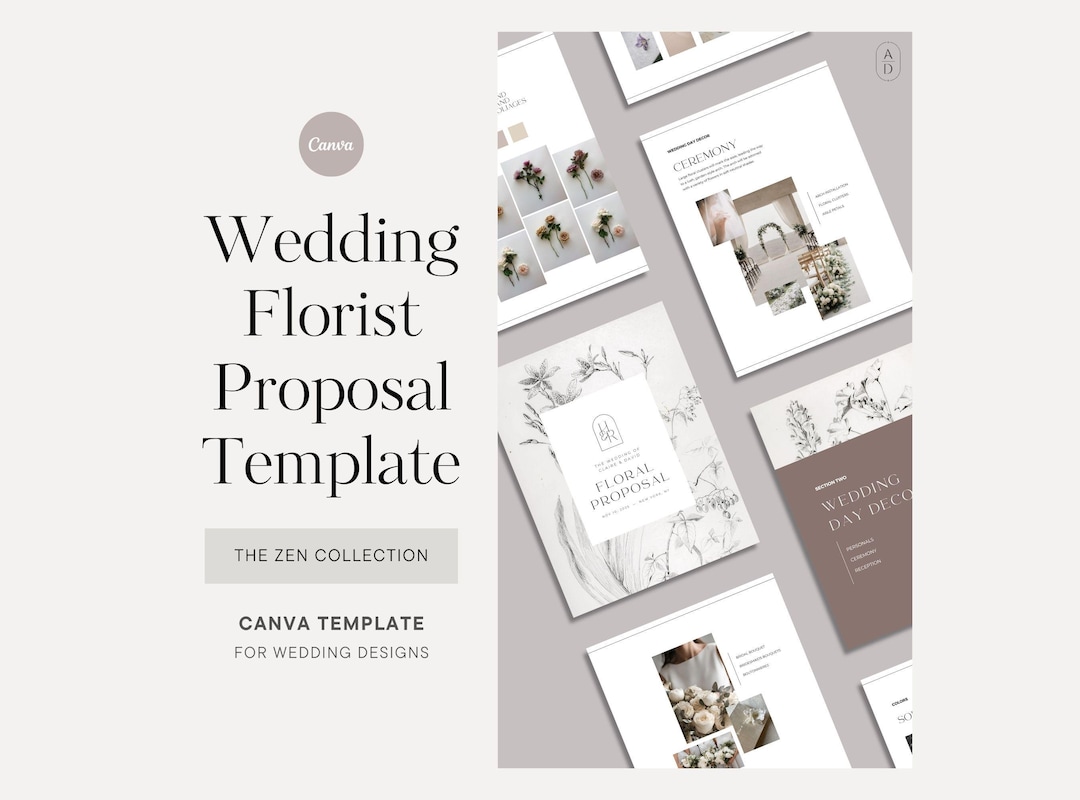 Florist Proposal Template, Wedding Florist Canva Proposal, Wedding ...