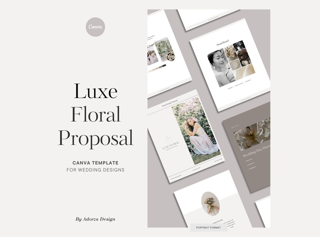 Wedding Florist Proposal, Canva Wedding Florist Template, Floral ...