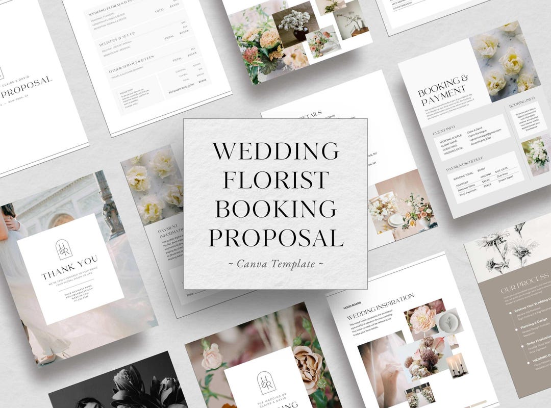 Wedding Florist Proposal | Canva Proposal for Floral Bookings With ...