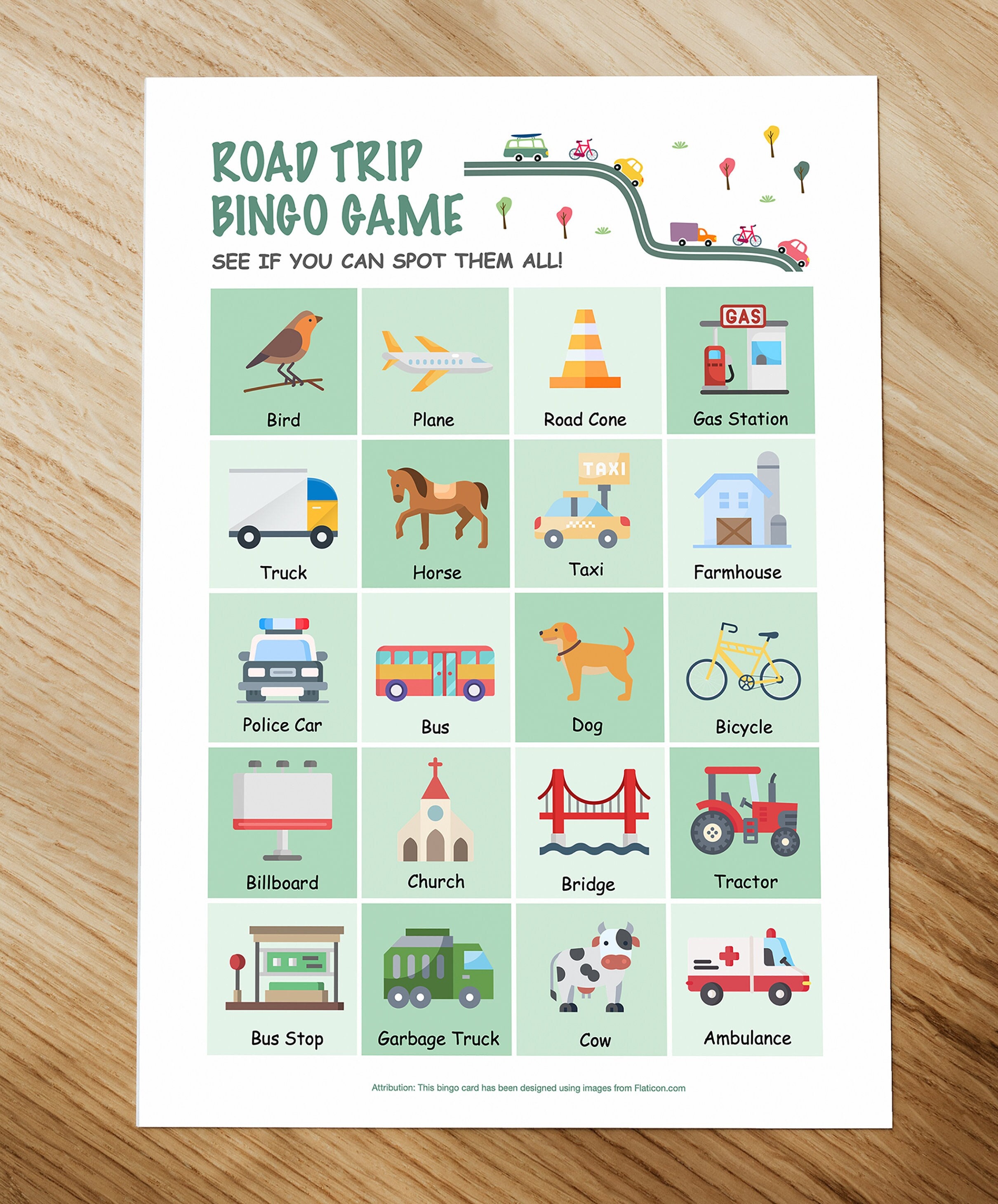 Road Trip Bingo Game for Kids (bundle Pack) | Printable Car Game | Eye ...