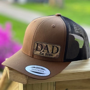 Dad Leather Patch Hats - Etsy