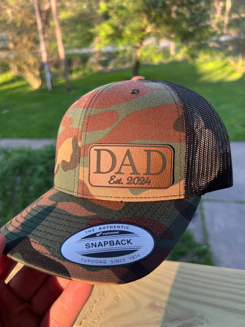 Dad Leather Patch Hats - Etsy