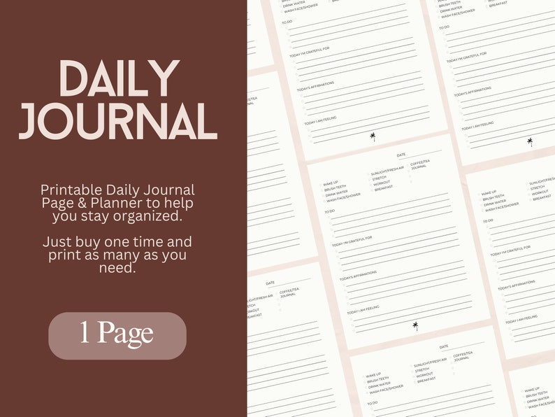 Gratitude Journal Printable Gratitude Journal Mental Health Journal ...