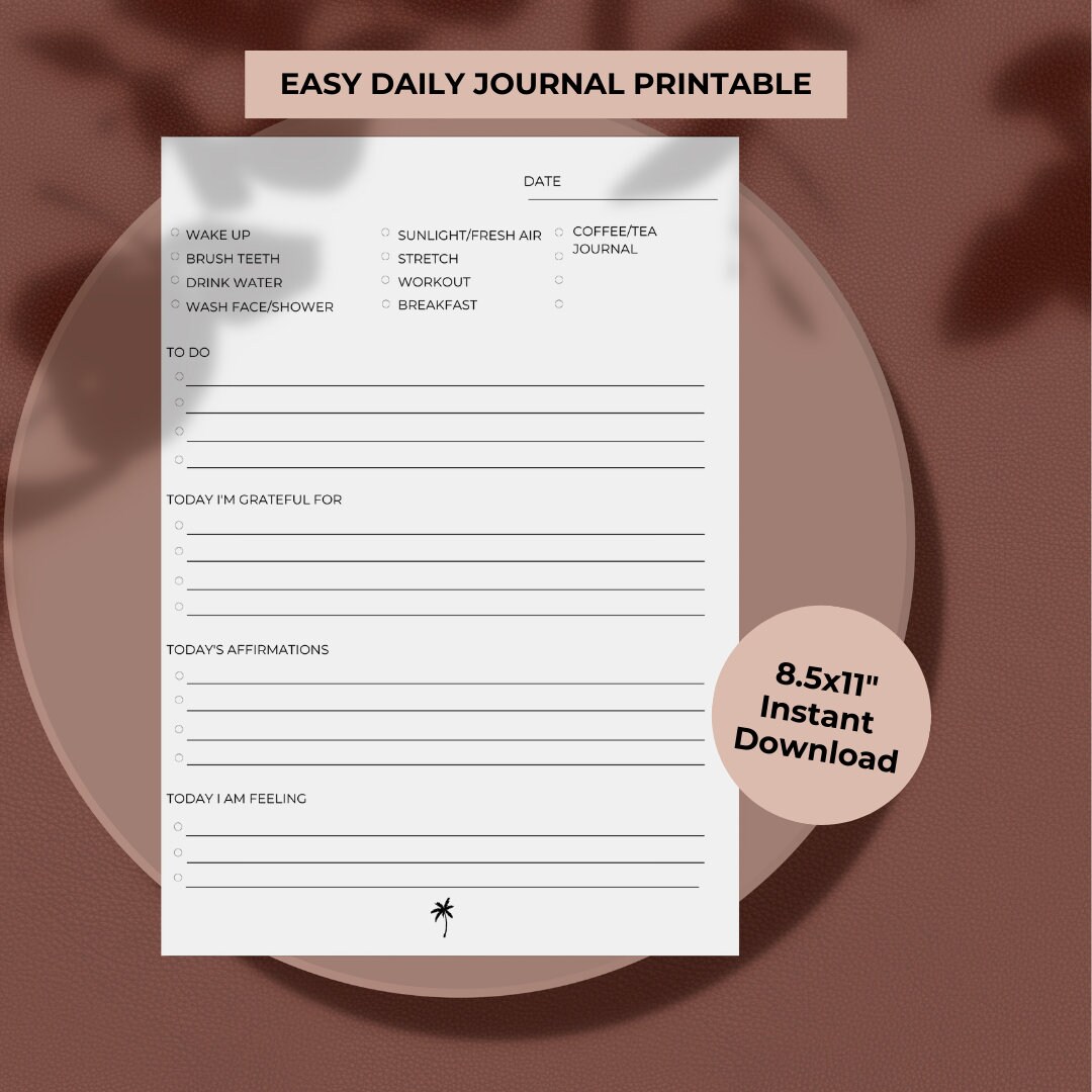 Gratitude Journal Printable Gratitude Journal Mental Health Journal ...