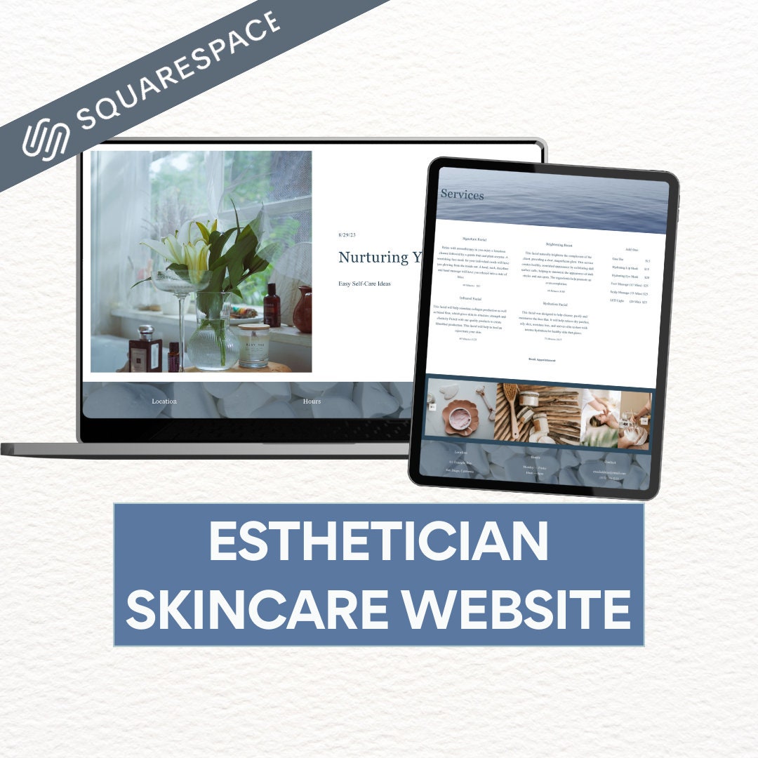 Squarespace Website Template Aesthetic Modern Template - Etsy