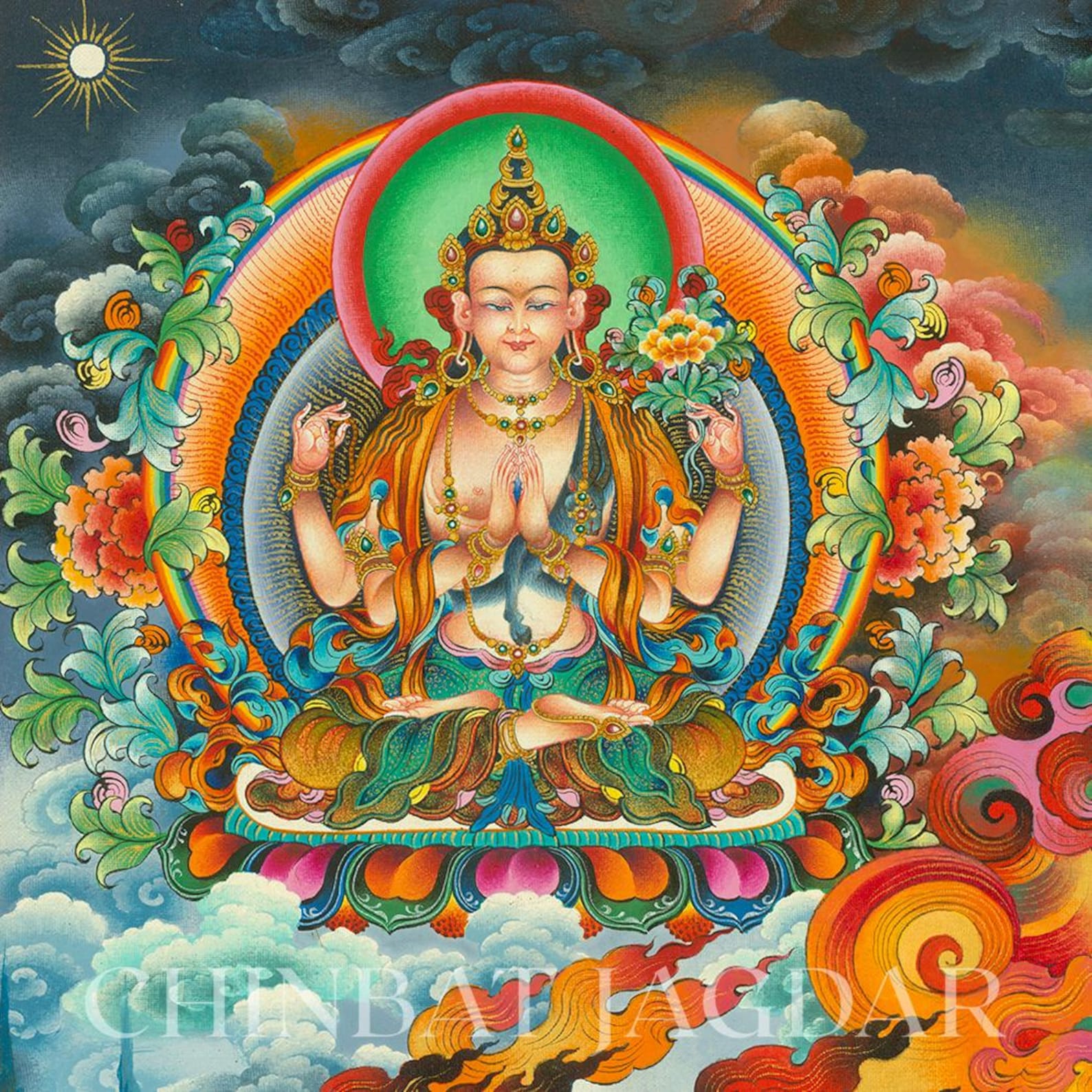 Vajrapani High Quality Thangka Art | Buddhist Painting | Tibetan ...