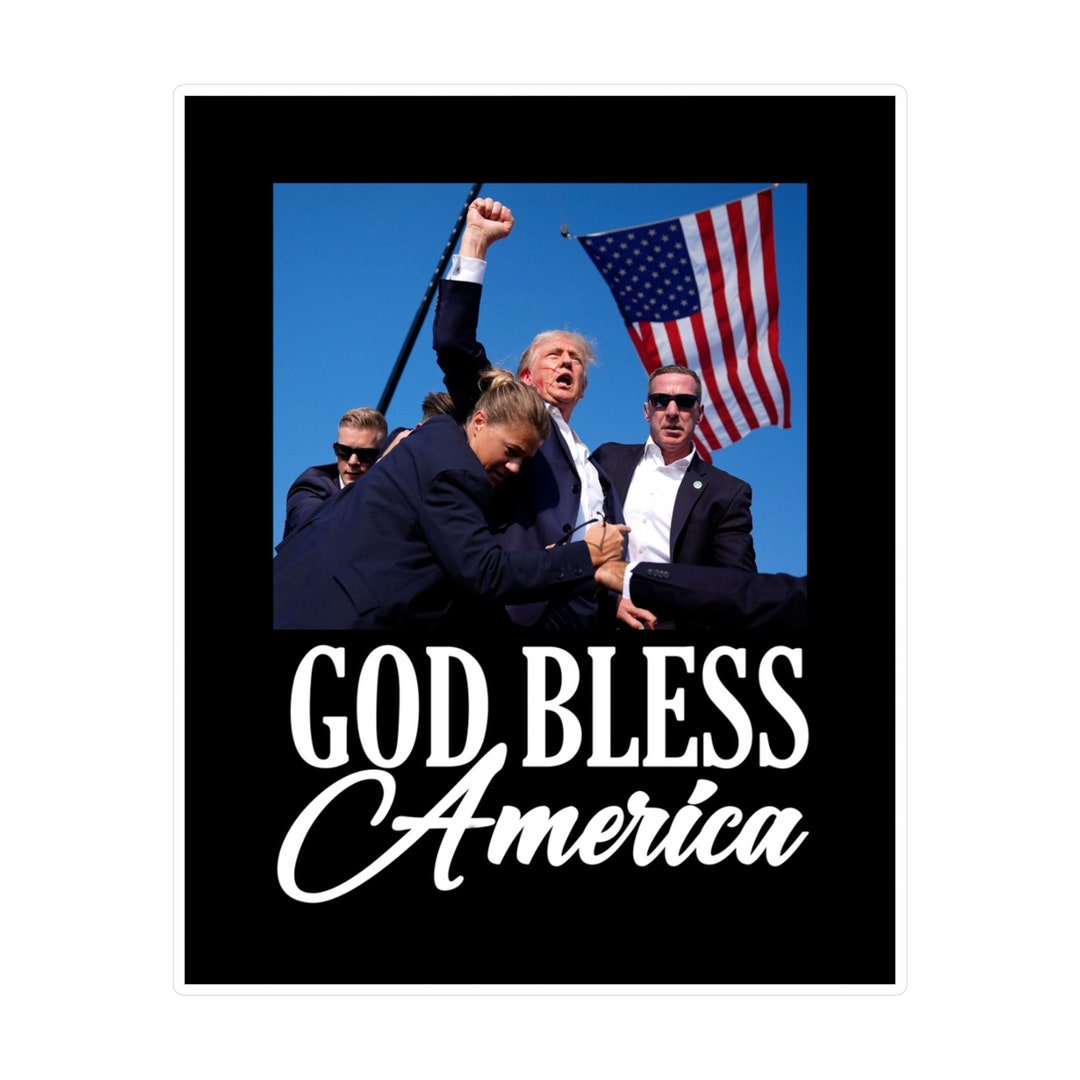 President Trump Survival Vinyl Decal God Bless America Decal for Walls ...