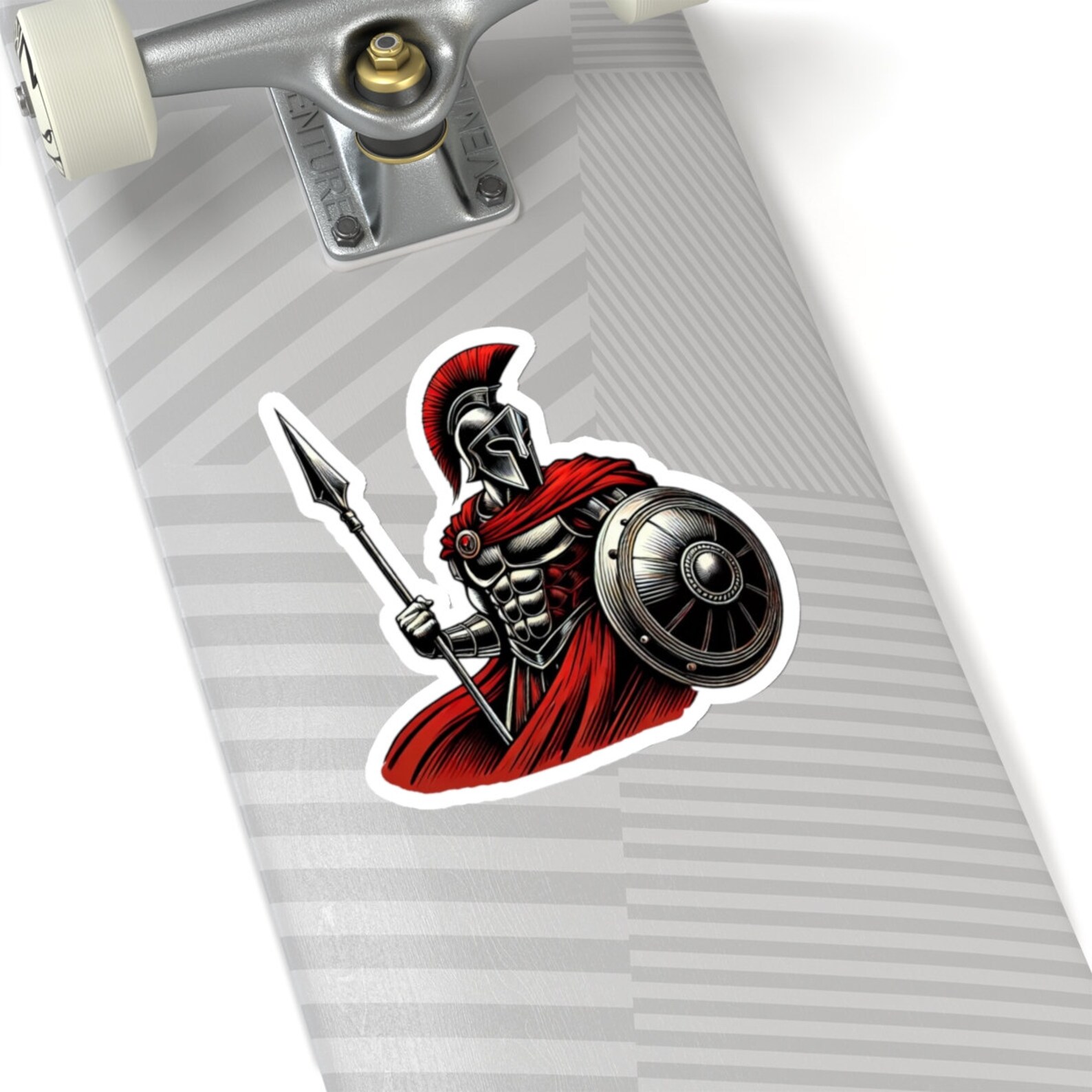 Spartan Warrior Sticker Red Cape and Shield Inspirational Art for ...