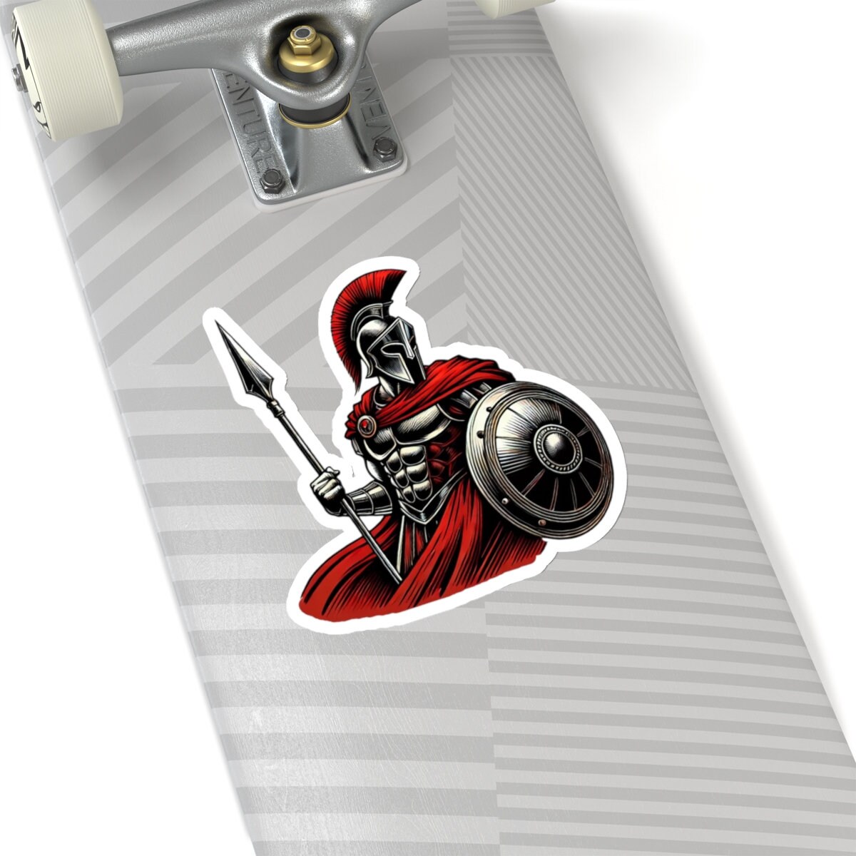 Spartan Warrior Sticker Red Cape and Shield Inspirational Art for ...