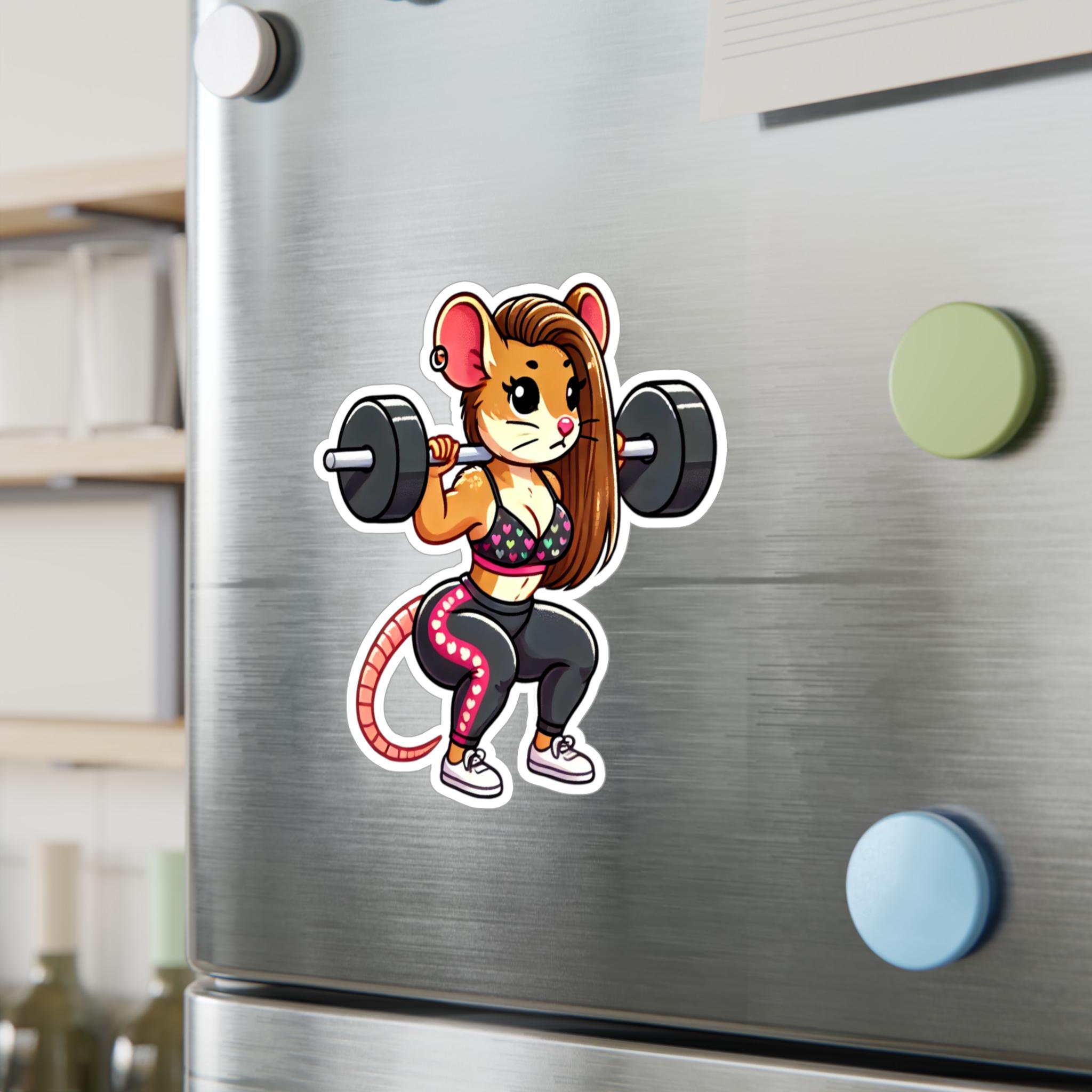 Fitness Mouse Gym Rat Sticker | Waterproof Vinyl Sticker - Etsy