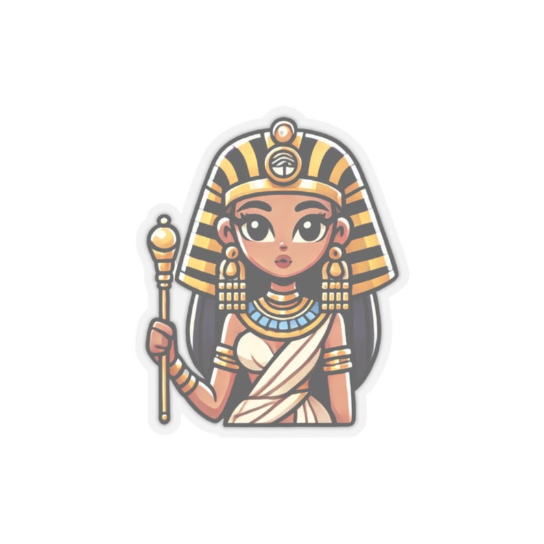 Cleopatra Sticker Cute Egyptian Queen Kiss Cut Sticker, Historical ...