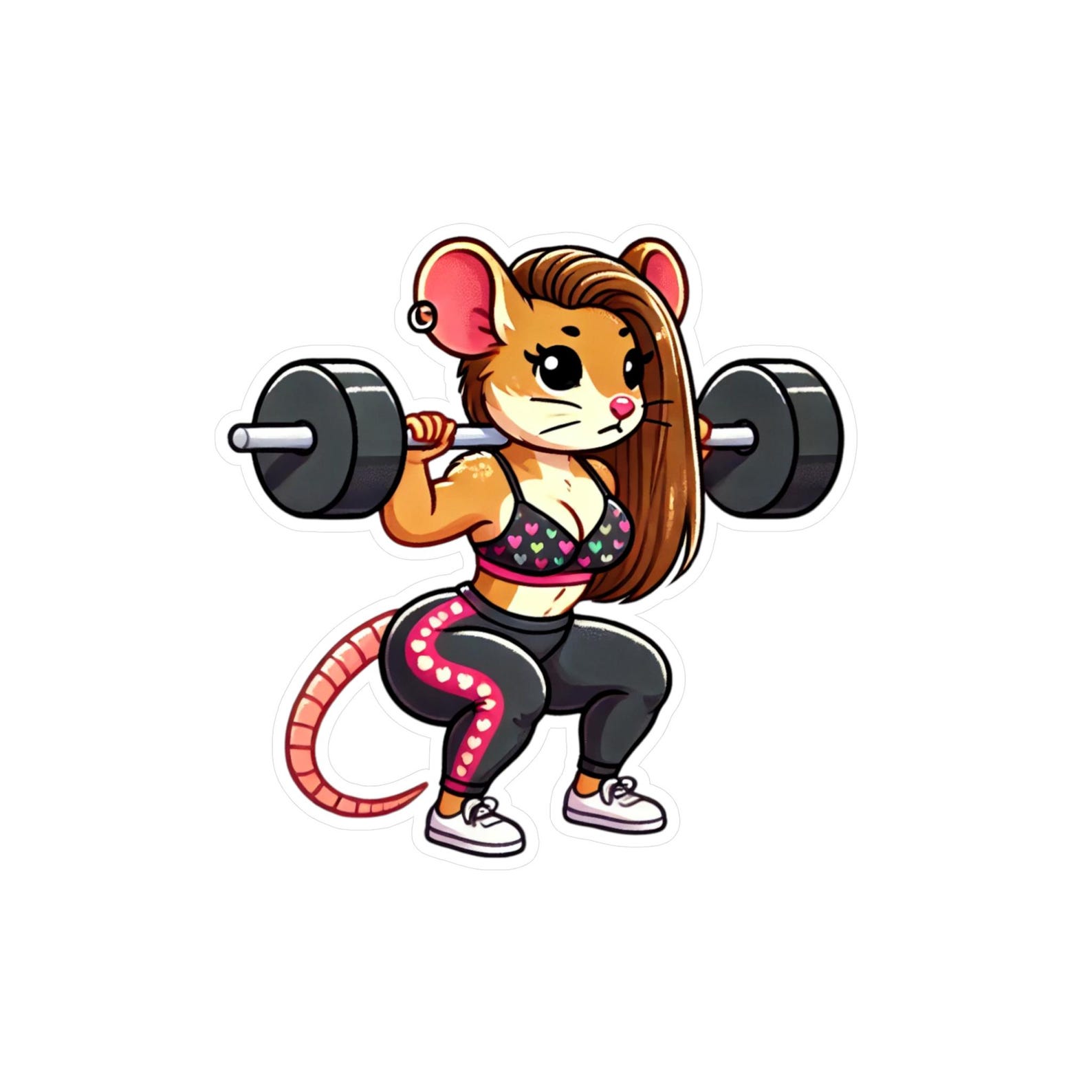 Fitness Mouse Gym Rat Sticker | Waterproof Vinyl Sticker - Etsy
