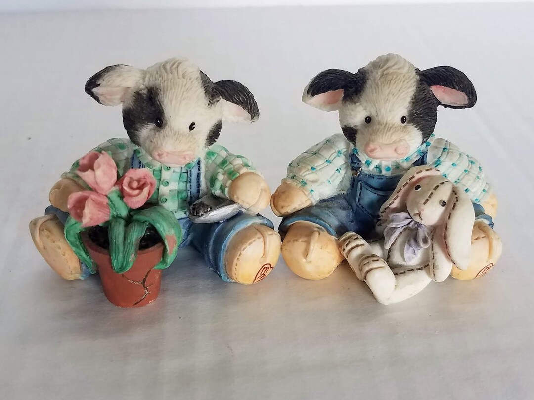 Mary's Moo Moos Enesco 1994 Set of 2 some Bunny Loves Moo bloom Where ...