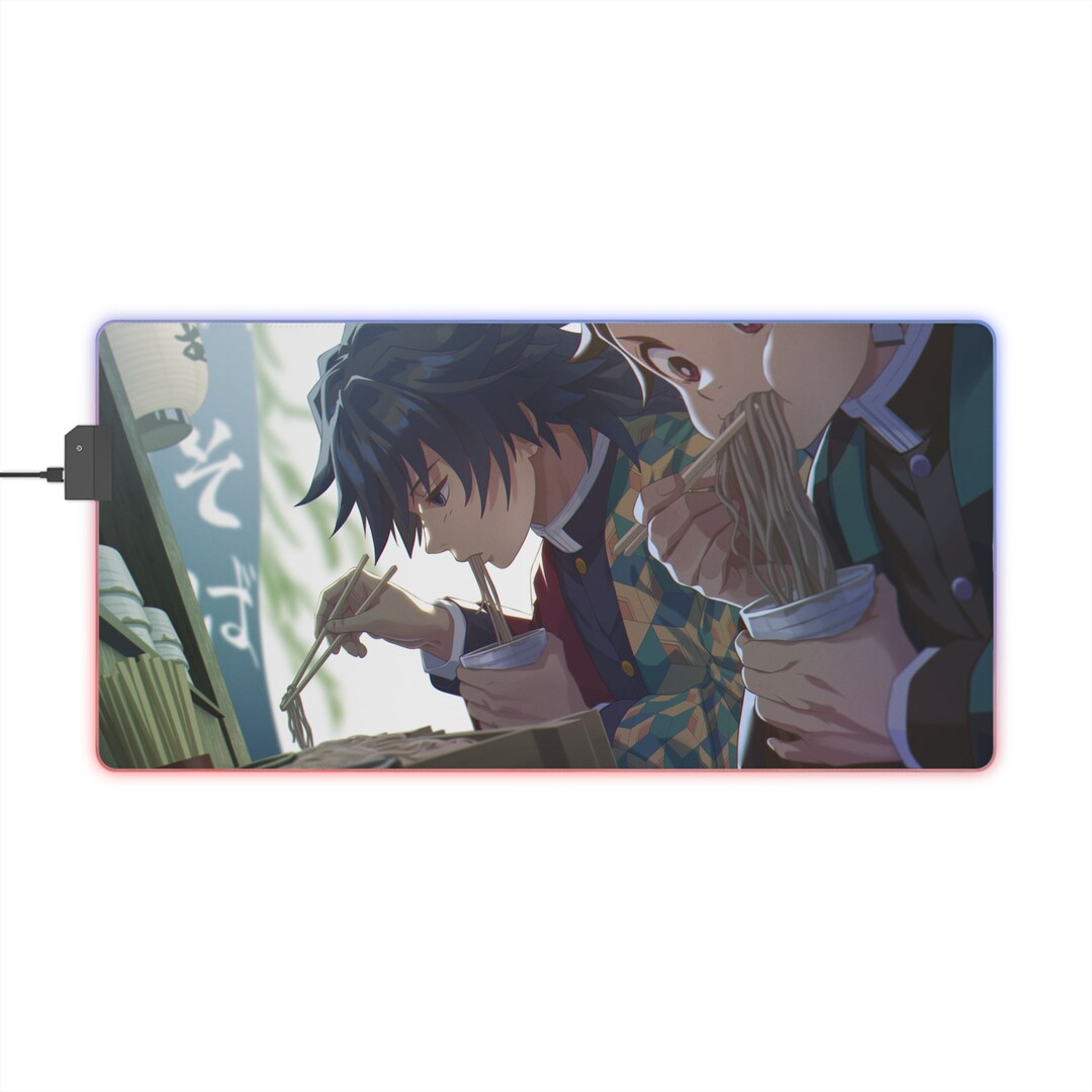 LED Gaming Mouse Pad Featuring Giyuu Tomioka and Tanjiro - Etsy