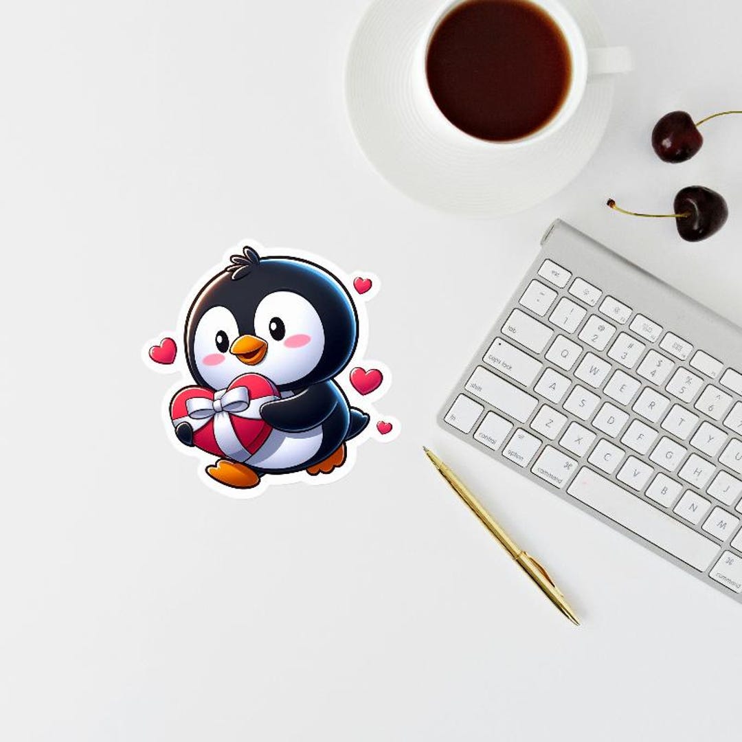 Cute Pengu: Printable Digital Sticker | PNG Files for DIY, Scrapbooking ...
