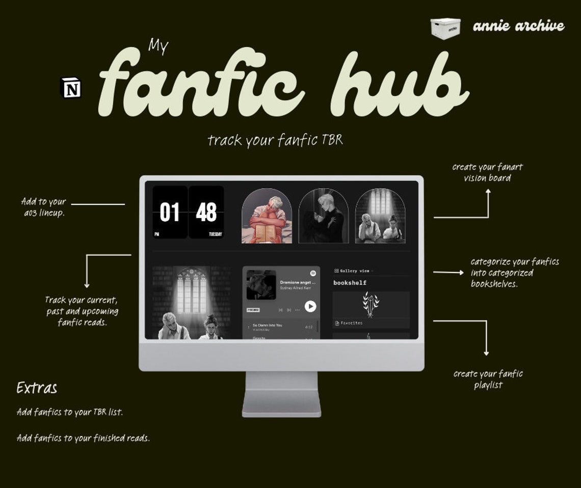 Notion Template | Fanfic Hub - Etsy