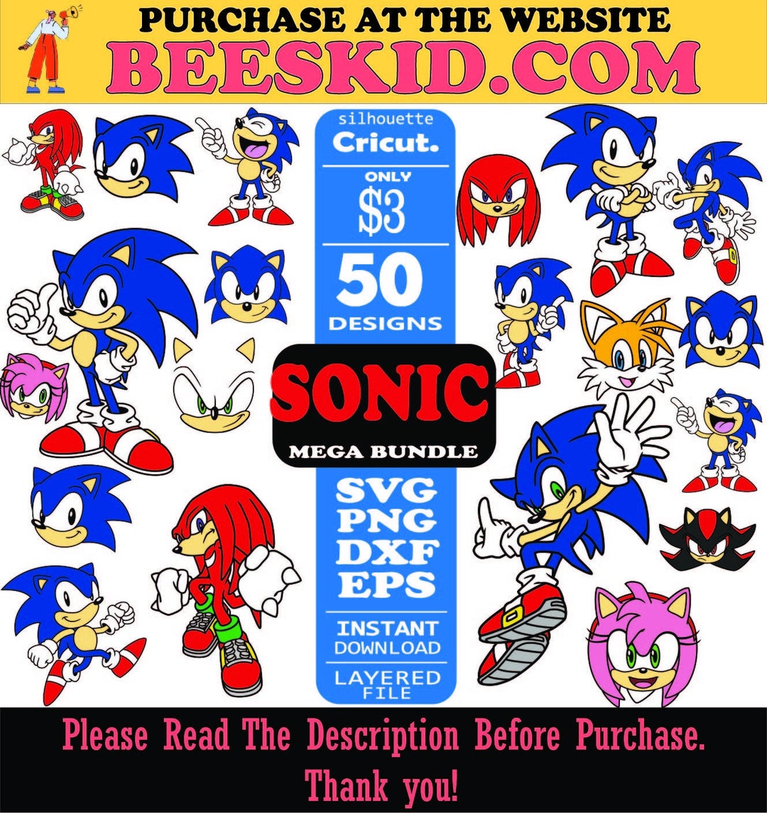 So-nic The-hedge-hog Bundle Svg Cartoon Svg So-nic Svg - Etsy