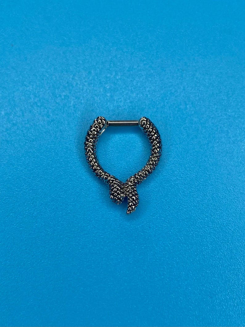 Vintage Style Slithering Serpent Septum Hoop Clicker Ring - Etsy