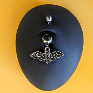Batty Boo Drop Dangle Charmed Belly Button Ring - Etsy