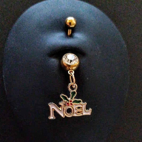 Mistletoe Belly Ring - Etsy