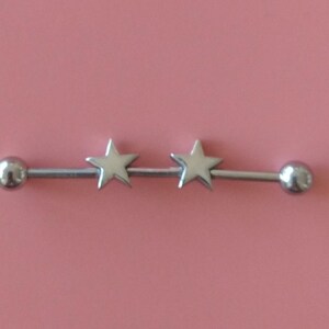 Double Super Star Industrial Barbell - Etsy