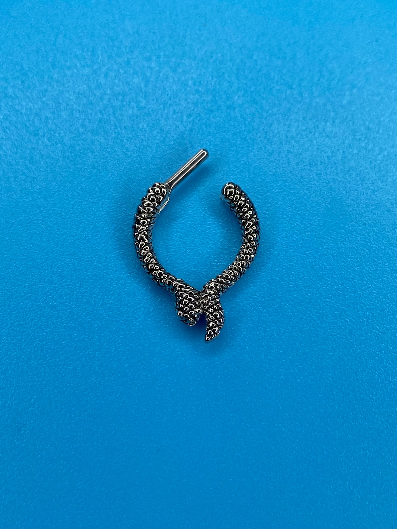 Vintage Style Slithering Serpent Septum Hoop Clicker Ring - Etsy