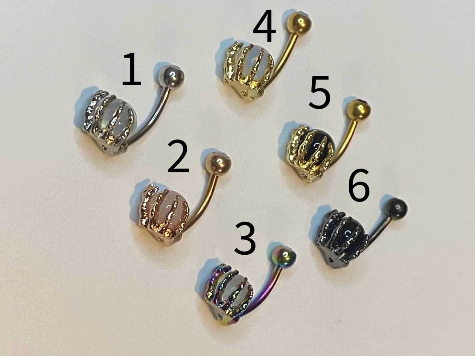 Skeleton Goddess Hand of Death Belly Button Ring 1 Piece - Etsy