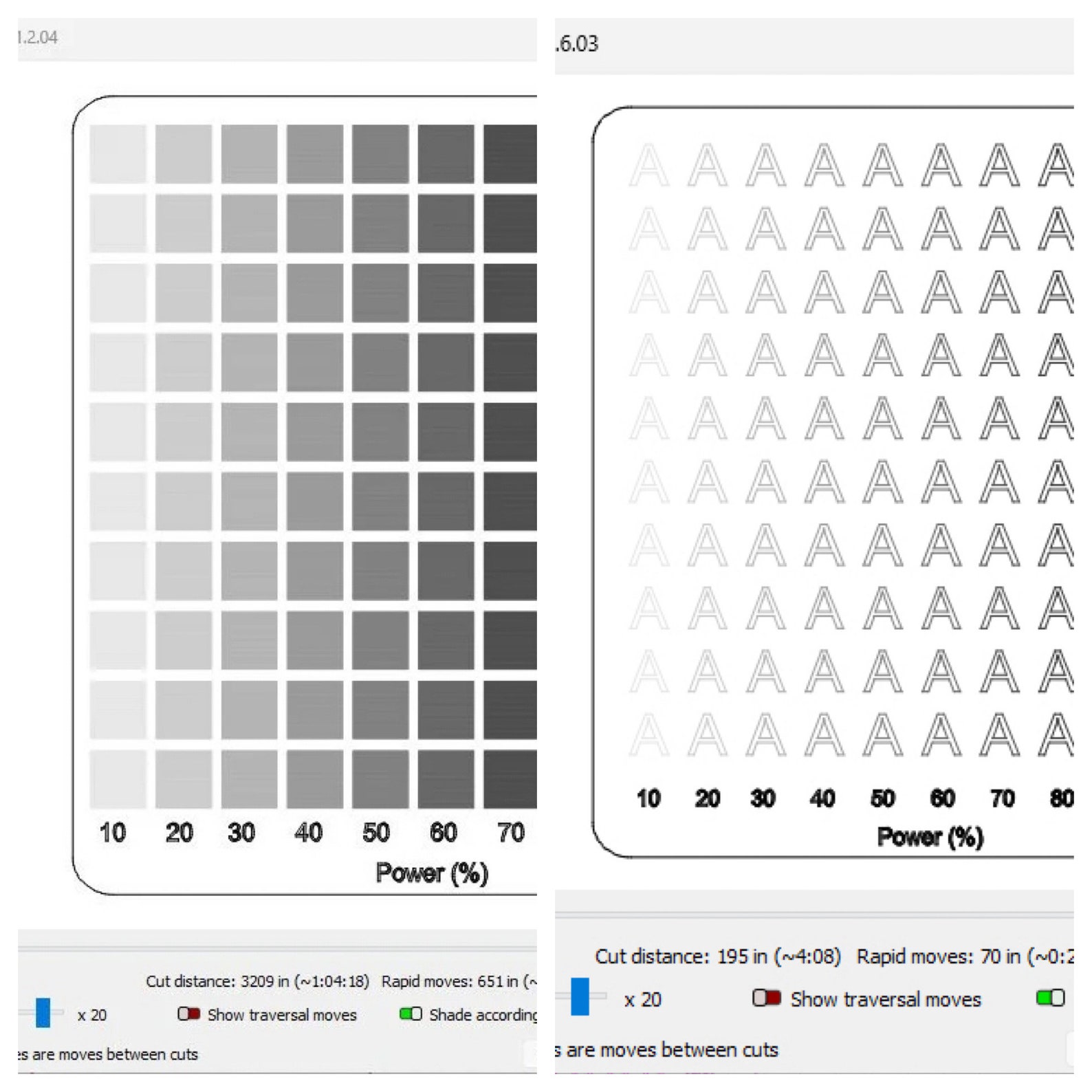 Grayscale Fill & Font Test Lightburn Files - Combine and Save! Laser ...