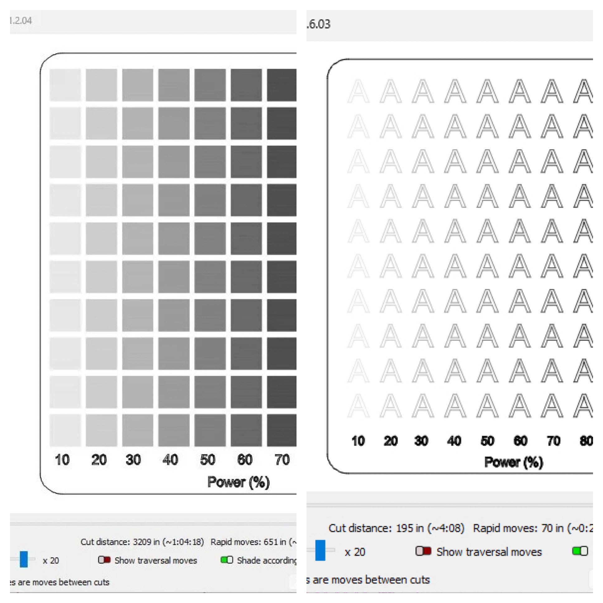 Grayscale Fill & Font Test Lightburn Files - Combine and Save! Laser ...
