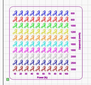 Laser Power Scale Test Pattern File for Lightburn Test Your Laser's ...