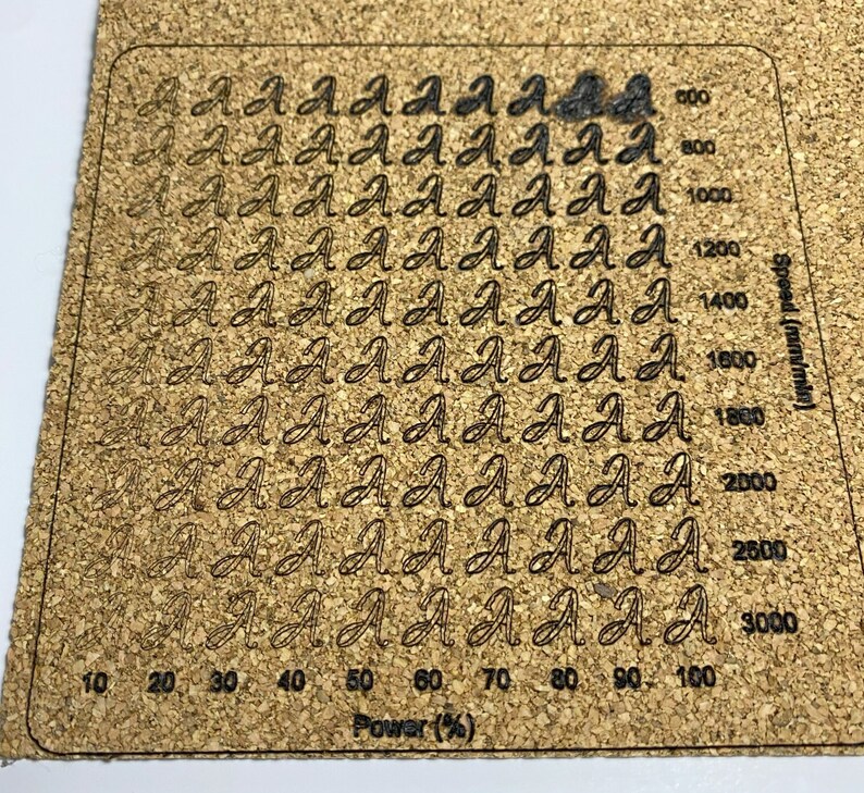 Laser Power Scale Test Pattern File for Lightburn Test Your Laser's ...
